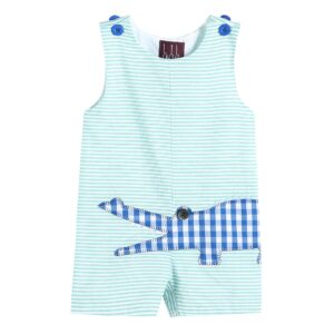 lil cactus baby boys applique shortall overalls romper, 3-6 months