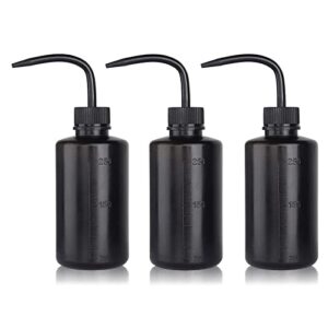 uptatsupply 3 pcs tattoo bottle squeeze wash bottle convenient green soap supply wash tattoo accessories (250ml black)