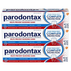 parodontax complete protection toothpaste, pure fresh mint - 3.4 oz x 3