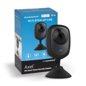 momentum axel wifi stick up security cloud cam | baby monitoring, wireless surveillance, infrared night vision, 2-way audio, live