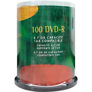 compucessory ccs72103 - dvd recordable media - dvd-r - 16x - 4.70 gb - 100 pack