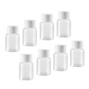 uxcell plastic lab chemical reagent bottle 30ml/1oz wide mouth sample sealing liquid storage container 10pcs