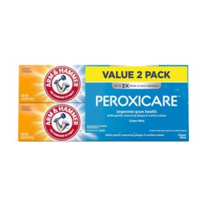 arm & hammer peroxicare healthy gums toothpaste twinpack, 6 ounce, 2 ea, 6 ounce