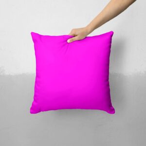 iirov solid hot pink v2 - custom decorative home decor indoor or outdoor throw pillow cover plus cushion set for sofa, bed or couch (pillow case cover plus cushion)