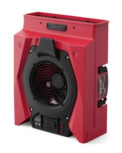 alorair zeus 900 air mover commercial blower for carpets, walls, plumbing use, variable speed floor blower fan, 950 cfm with 1.8 amps, circuit breaker protection,on-board duplex gfci, red