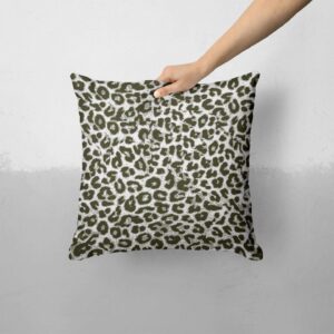 iirov neutral cheetah print vector v3 - custom decorative home decor indoor or outdoor throw pillow cover plus cushion set for sofa, bed or couch (pillow case cover plus cushion)