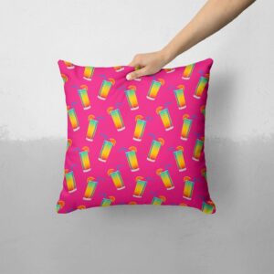 iirov tropical twist drinks v16 - custom decorative home decor indoor or outdoor throw pillow cover plus cushion set for sofa, bed or couch (pillow case cover plus cushion)