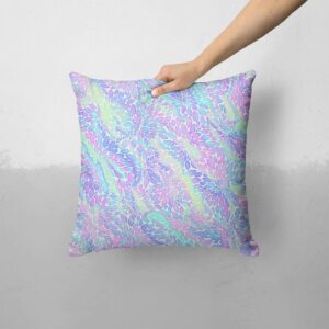 iirov iridescent dahlia v3 - custom decorative home decor indoor or outdoor throw pillow cover for sofa, bed or couch cushion (pillow case cover only)