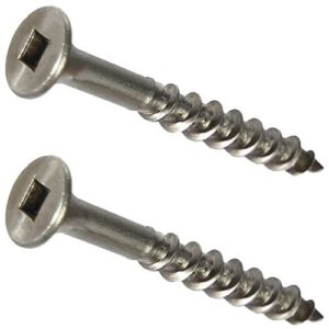 us stainless 100 pieces stainless 316 a4#8-8 x 2/1-1/4" decking screw bugle head type 17 square drive marine grade