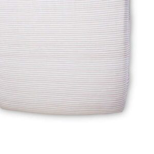 pehr stripes away crib sheet - petal, multi