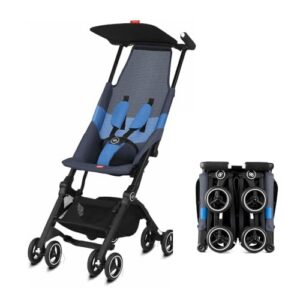 gb pockit air all terrain ultra compact lightweight travel stroller with breathable fabric in night blue , 28x17.5x39.8 inch (pack of 1)