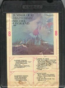 michel legrand: summer of '42 / picasso suite - original soundtrack 8 track tape