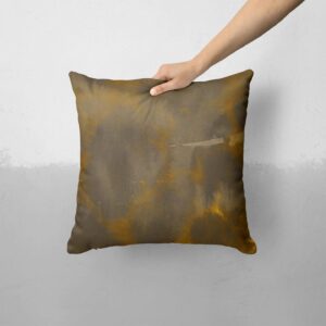 iirov micro dark gold honeycomb - custom decorative home decor indoor or outdoor throw pillow cover plus cushion set for sofa, bed or couch (pillow case cover plus cushion)