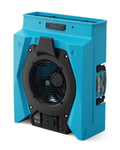 alorair zeus 900 air mover commercial blower for carpets, walls, plumbing use, variable speed floor blower fan, 950 cfm with 1.8 amps, circuit breaker protection,on-board duplex gfci, blue