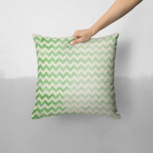 iirov grunge green horizontal chevron pattern - custom decorative home decor indoor or outdoor throw pillow cover plus cushion set for sofa, bed or couch (pillow case cover plus cushion)