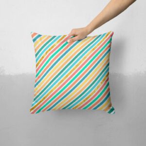 iirov tropical summer gold striped v1 - custom decorative home decor indoor or outdoor throw pillow cover for sofa, bed or couch cushion (pillow case cover only)