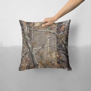 iirov real tree camouflage - custom decorative home decor indoor or outdoor throw pillow cover plus cushion set for sofa, bed or couch (pillow case cover plus cushion)