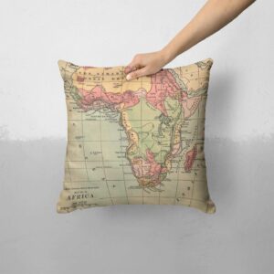 iirov the vintage african map - custom decorative home decor indoor or outdoor throw pillow cover plus cushion set for sofa, bed or couch (pillow case cover plus cushion)