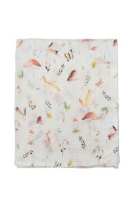 loulou lollipop soft baby swaddle blanket muslin wrap receiving blanket for newborn to toddler girl and boy, large 47” by 47” - woodland gnome…