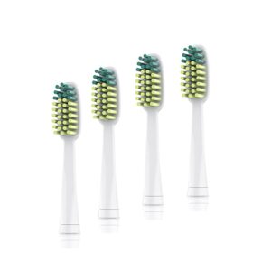 voom sonic - go 1 replacement heads | replacement brushes | advanced bristle technology| soft dupont nylon bristles | oral care, 4 count (pack of 1)