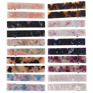 vaipi 20 packs acrylic hair clips for women styling no bend hair barrettes cute resin flat hair pins girls makeup accessories no crease hairstyle snap clip for long short hair thick thin hair styling