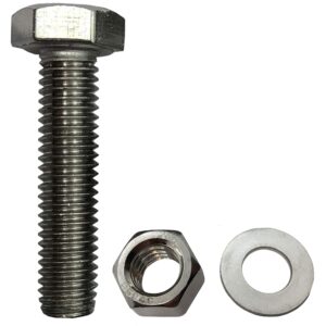 1/4" - 20 x 3-304-stainless steel bolts, nuts & washers - 18-8 hex head bolt - 304 grade. general purpose (10) bolts + (10) nuts + (10) washers