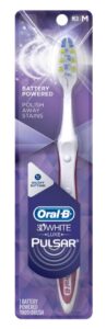 oral-b toothbrush pulsar medium 3d white (battery) (6 pack)