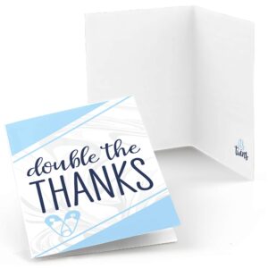 big dot of happiness it’s twin boys - blue twins baby shower thank you cards (8 count)