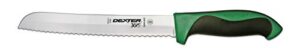 dexter 8" scalloped bread knife, green handle