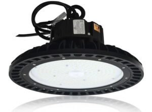 ruggedgrade high voltage 277-480v - 240 watt led high bay ufo corvus series lights - 34,800 lumen - 3.3ft cord - 5000k bright white - dlc 5.1 premium