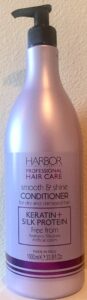 harbor natural cosmetics smooth & shine keratin + silk protein conditioner, 33.8 oz.