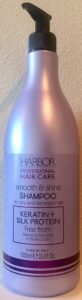 harbor natural cosmetics professional smooth & shine shampoo with keratin plus silk protein, 33.8 oz. made in italy.