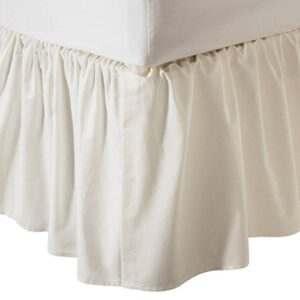 baby doll bedding solid crib skirt/dust ruffle, ecru