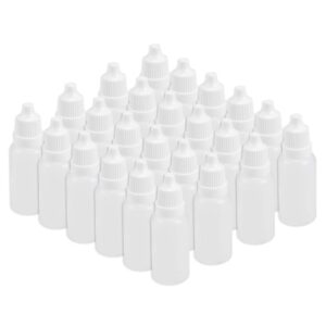 uxcell plastic dropper bottle, 15ml/0.5oz small mouth drop bottles empty squeezable eye liquid dropper bottle 30pcs