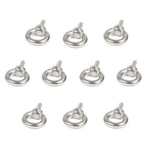 10 pieces 304 stainless steel screw rings lug thread shoulder lifting eye bolt screws lifting rings eye bolts, m3