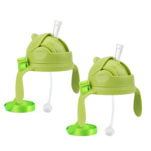 weighted straw sippy cup conversion kit, compatible for comotomo baby bottle, 5 ounce and 8 ounce (2 packs, green)