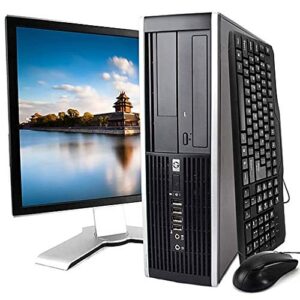 hp elite desktop computer package - intel core i5 3.1ghz, 4gb ram, 250gb hard drive, dvd-rw drive, wifi, 19 inch monitor, keyboard, mouse, windows 10 (renewed)