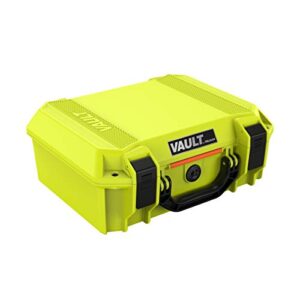 vault by pelican - v200 multi-purpose hard case with foam (bright green)