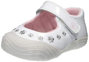 stride rite girls' sr mira sneaker, white, 1-infant m