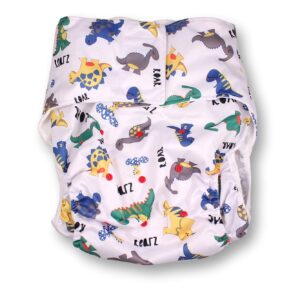 rearz - dinosaur - bamboo luxury adult pocket diaper