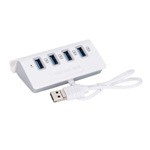 ashata 4 port usb hub multiple interfaces otg hub adapter for phone tablet desktop usb c hub,byeasy usb c to usb 2.0 hub for mac os,linux and other operating systems,white