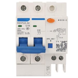 current circuit breaker, 230v / 16a automatic switch, leakage circuit breaker, suitable for home decoration, engineering construction, transforming rural networks