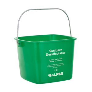 alpine industries commercial sanitizing pail bucket (8 qt., green)