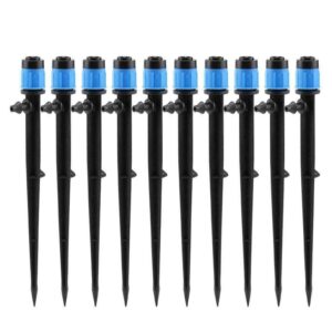 lxcom lighting 100 pack irrigation drippers drip emitters micro spray adjustable 360 degree full circle pattern water flow irrigation drippers micro bubbler sprinkler drip system parts drip irrigation