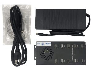 eyeboot 10 port usb hub 120w powered usb 2.0 charging hub 12v 10a psu