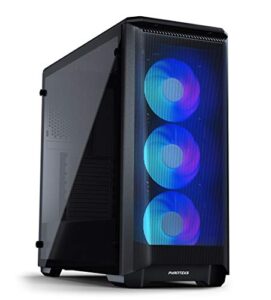 phanteks eclipse p400a digital atx mid-tower(ph-ec400atg_dbk01), mesh front panel, tempered glass, digital-rgb, black