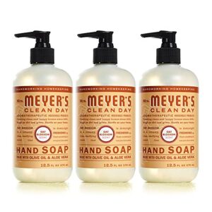 mrs. meyer's clean day hand soap, made with essential oils, biodegradable formula, oat blossom, 12.5 fl. oz - pack of 3