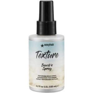 sexyhair texture beach'n spray texturizing beach spray, 4.2 oz | maintains natural shine | up to 24 hour humidity resistance | all hair types