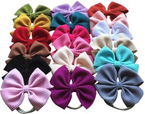 toptim baby girl's headbands and bows for newborn infant toddler photographic accessories (18 pack)