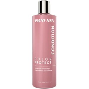 pravana color protect color care conditioner | maintains vibrant color & prevents fading | for color-treated hair | enriched to improve manageability & strength | 11 fl oz